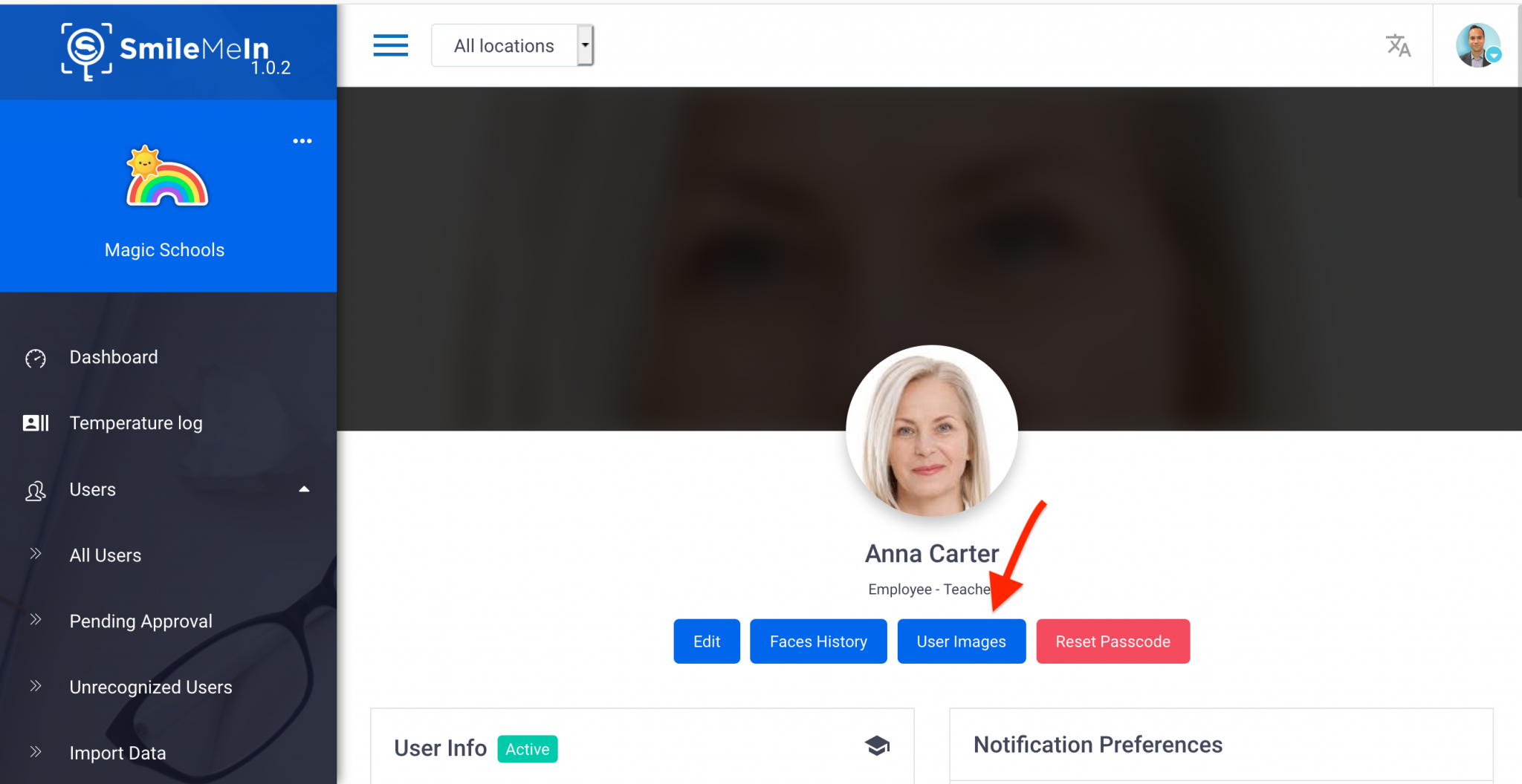 How to enable Facial Recognition for a user – FaceGraph Knowledgebase